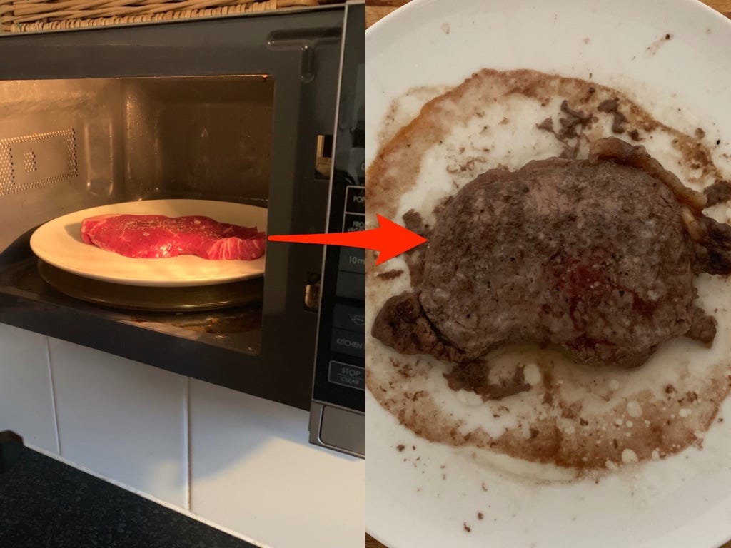 How long does it take to cook beef in the microwave?