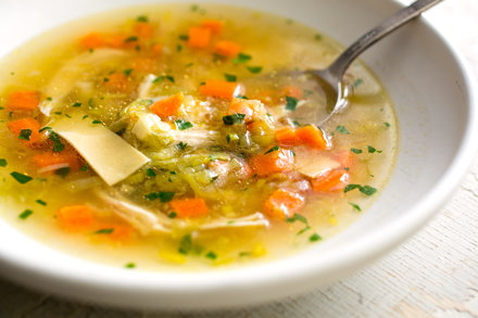 How long does it take to cook chicken in soup?