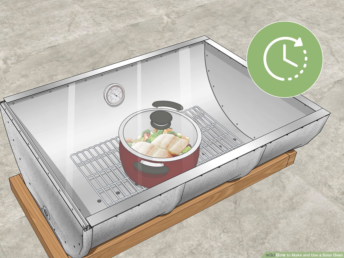 How long does it take to cook in a homemade solar oven?