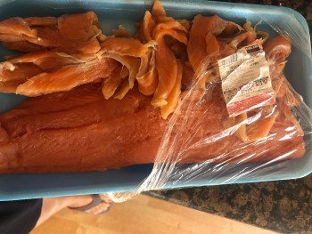 How long does it take to get sick after eating bad salmon?