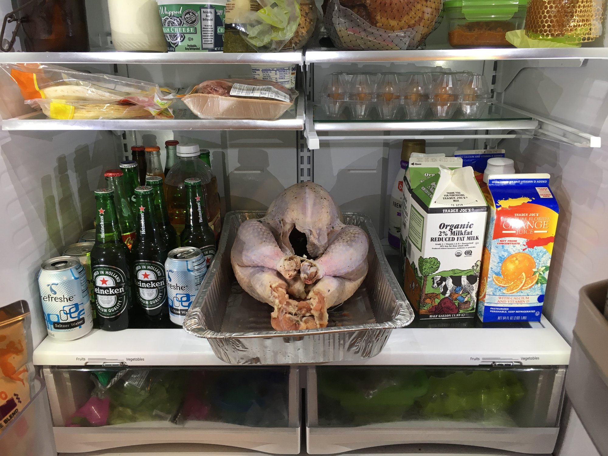 How long keep turkey uncovered in fridge?