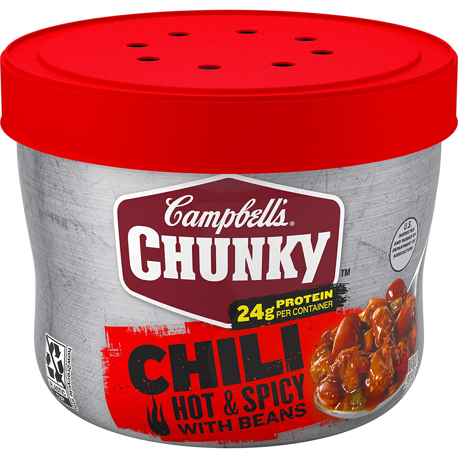 How long microwave Campbell's Chunky Chili?