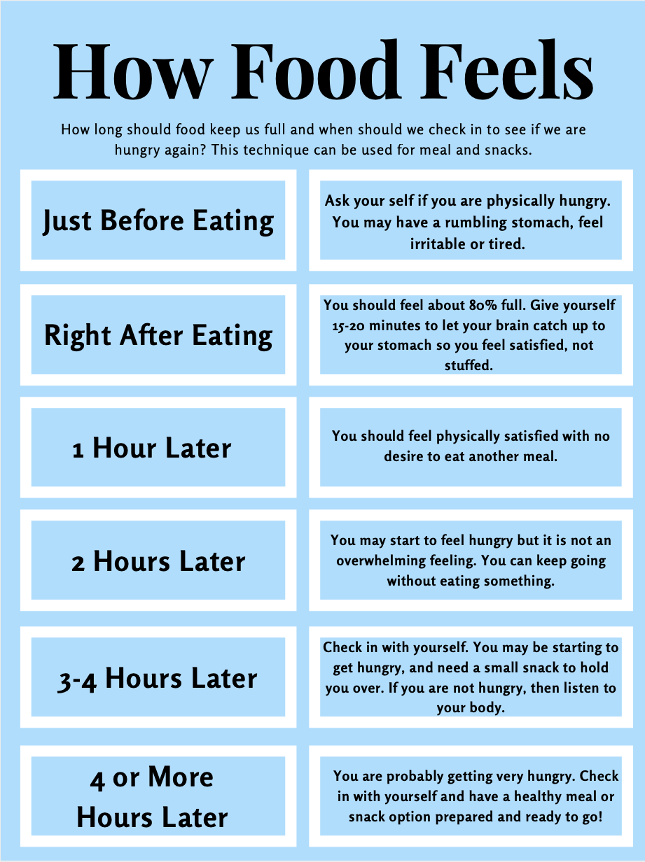How long should a meal keep you full?