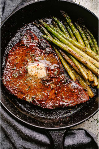 How long should a steak be cooked in an oven?