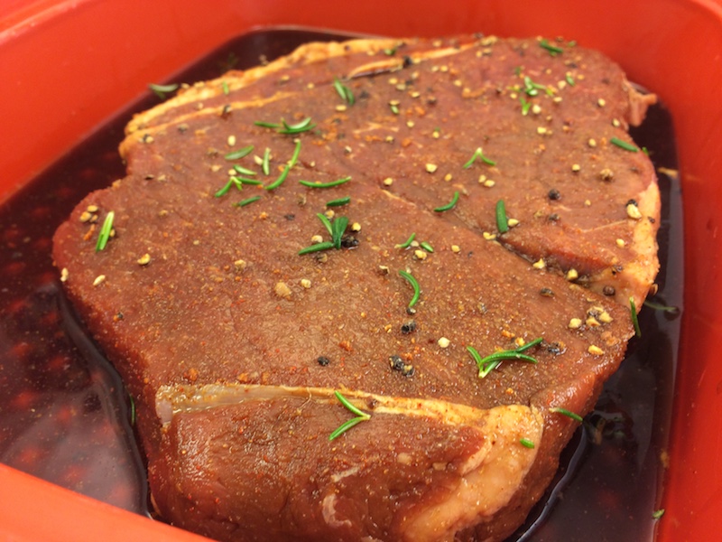 How long should one marinate beef?