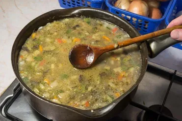 How long should you let homemade soup simmer?