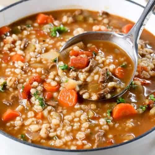 How long to cook barley for Soup?