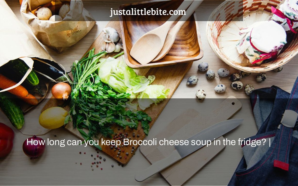 How long will broccoli cheese soup last in the refrigerator?