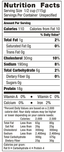 How many calories are in 1 scallop?