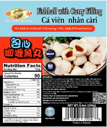 How many calories are in 10 fish balls?