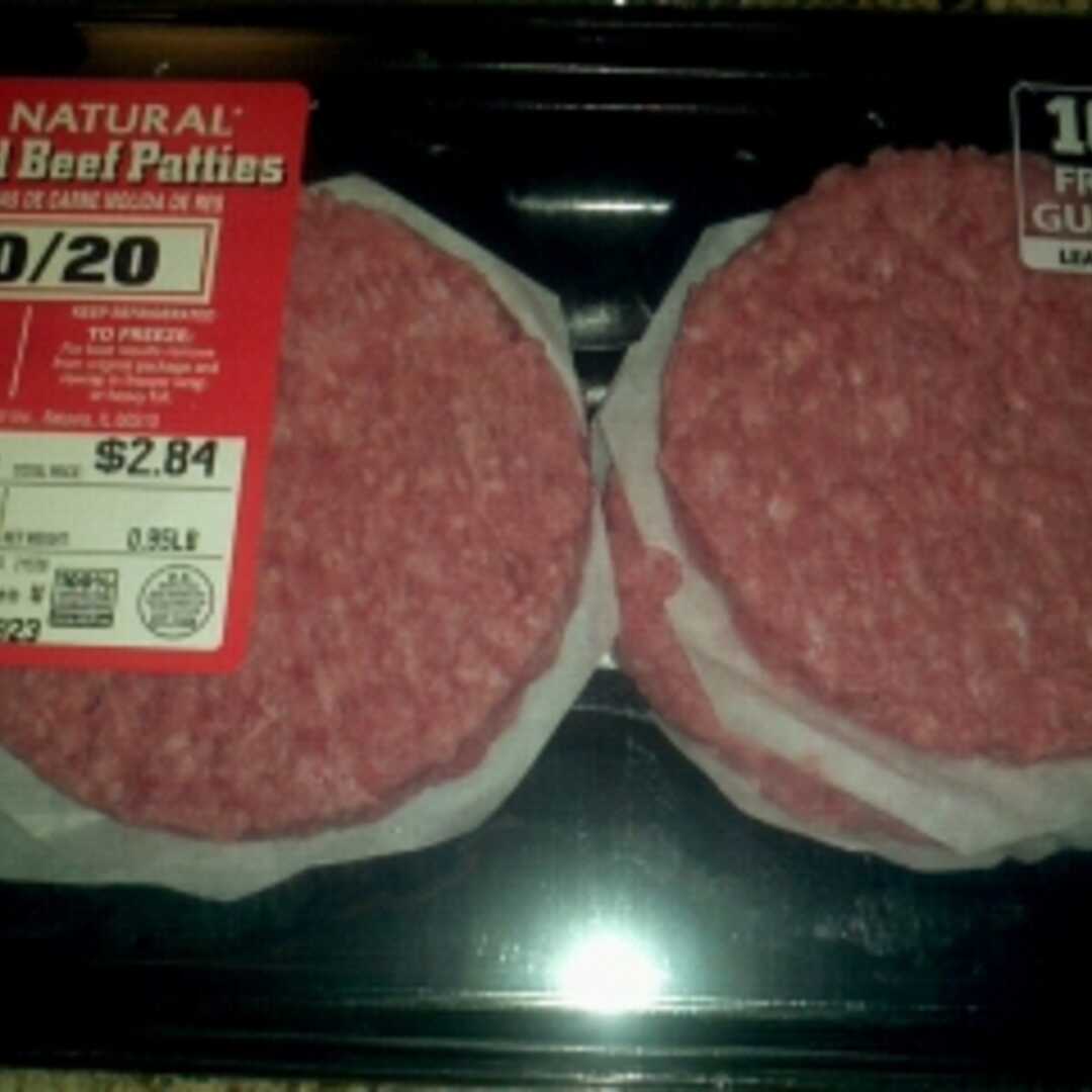 How many calories are in a 4 oz lean hamburger patty?