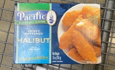 How many calories are in a battered halibut?