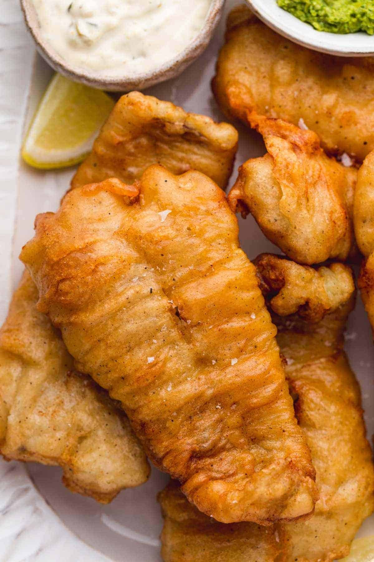 How many calories are in a beer battered fish fry?