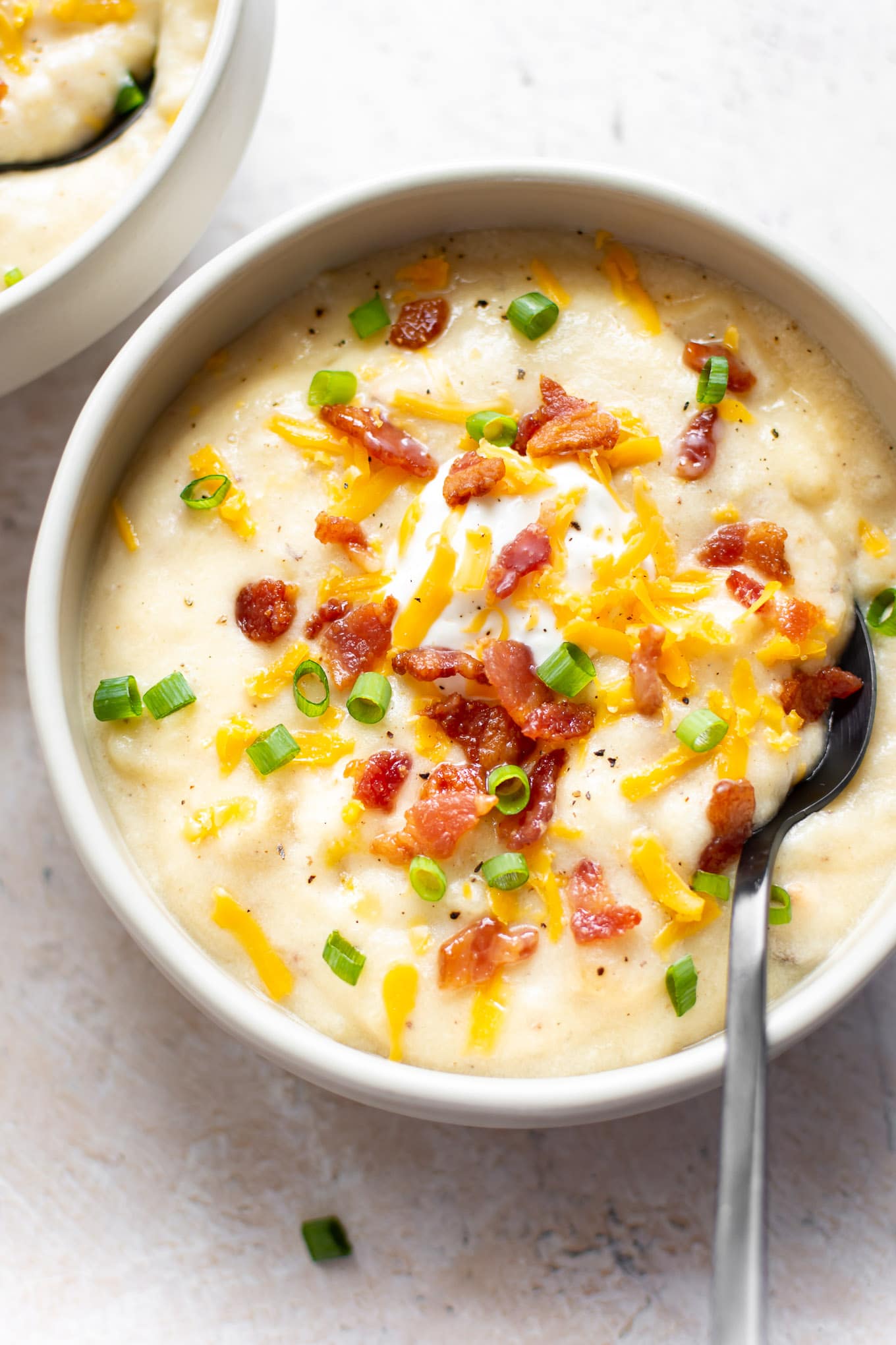 How many calories are in a bowl of loaded potato soup?