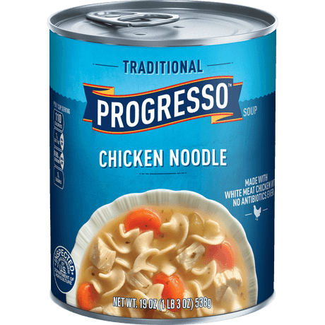 How many calories are in a can of chicken noodle soup Progresso?