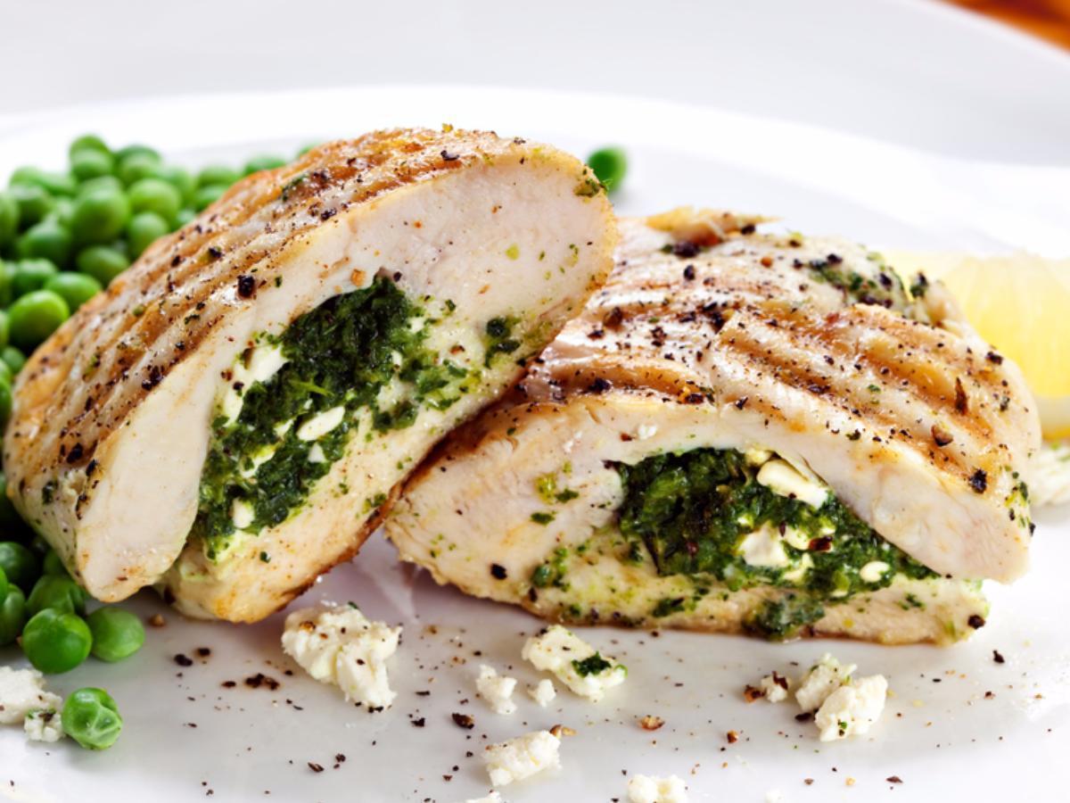 How many calories are in a cheese stuffed chicken breast?