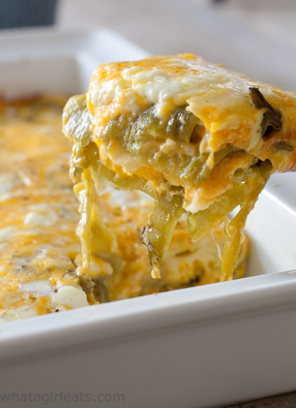 How many calories are in a chile relleno casserole?