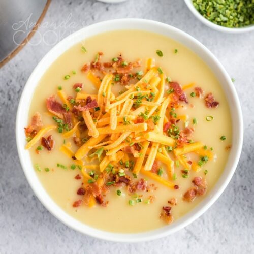 How many calories are in a cup of potato cheese soup?