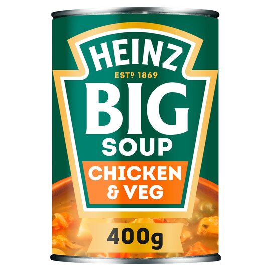 How many calories are in a Heinz chicken and vegetable big soup?