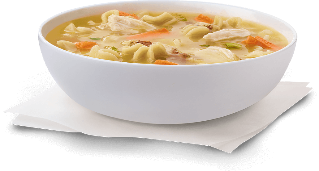 How many calories are in a large chicken soup?