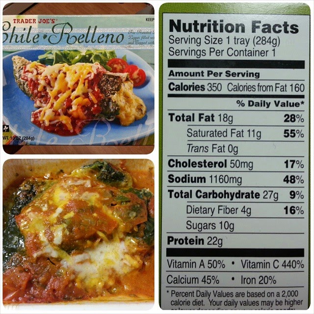 How many calories are in a Mexican chile relleno?