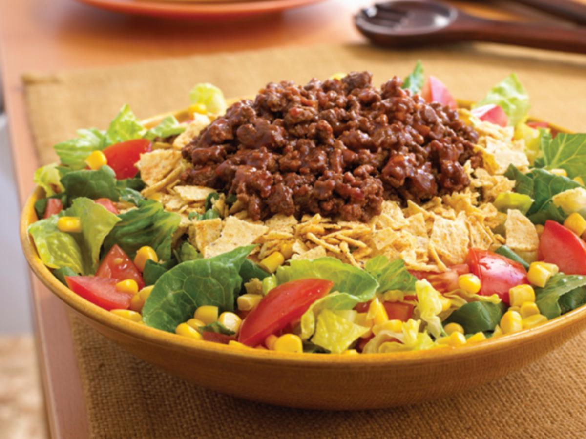 How many calories are in a Mexican taco salad?