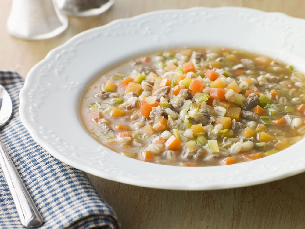 How many calories are in a plate of Scotch broth?