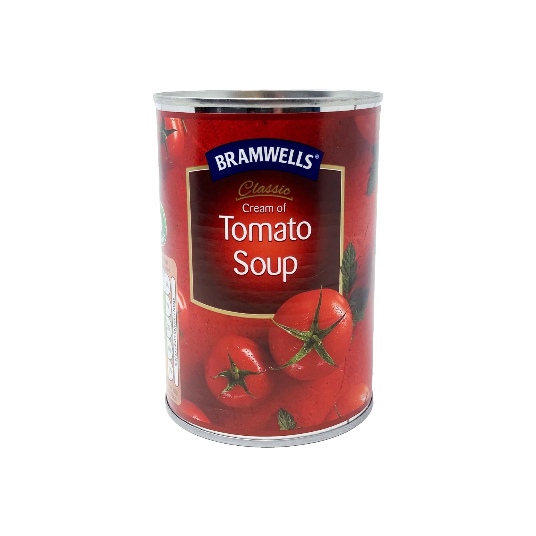 How many calories are in a tin of Aldi tomato soup?