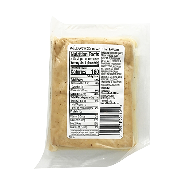 How many calories are in baked tofu?