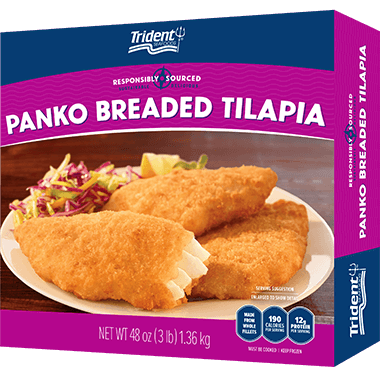 How many calories are in breaded tilapia?