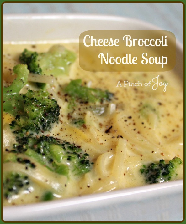 How many calories are in broccoli cheese soup with noodles?