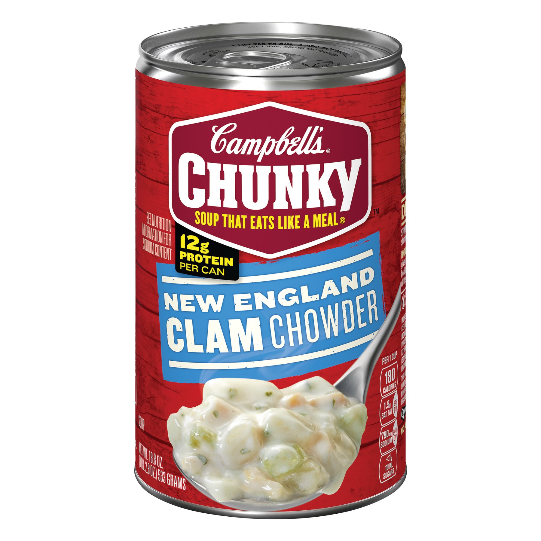 How many calories are in Campbell's clam chowder?