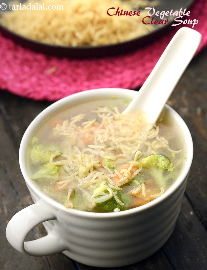 How many calories are in Chinese clear soup?