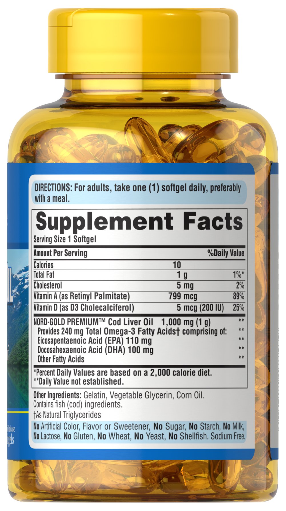 How many calories are in cod liver oil?