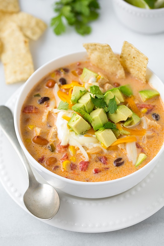 How many calories are in creamy chicken tortilla soup?