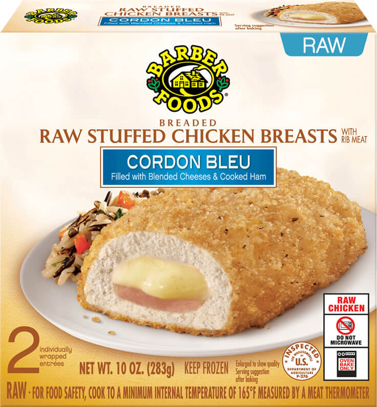 How many calories are in frozen chicken cordon bleu?