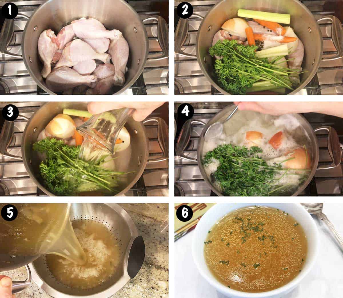 How many calories are in homemade chicken broth?