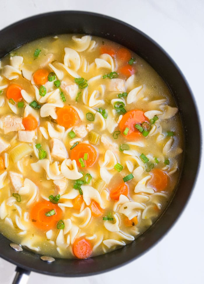 How many calories are in homemade chicken soup?