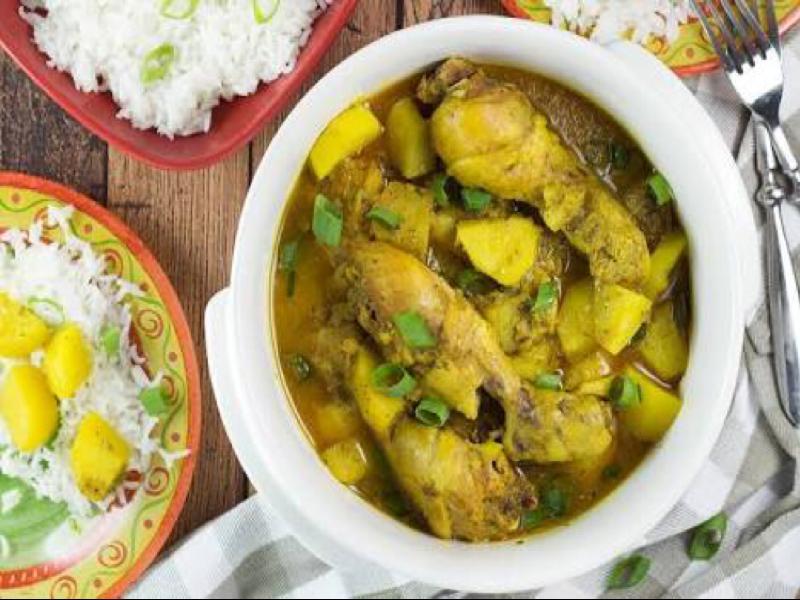 How many calories are in Jamaican curry chicken?