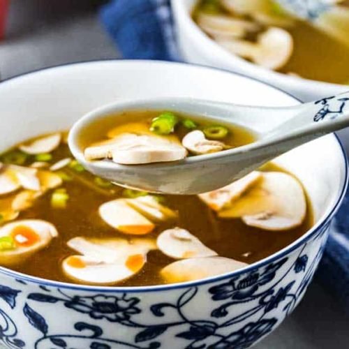 How many calories are in Japanese clear onion soup?