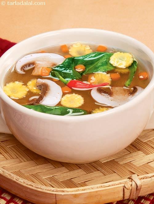 How many calories are in Karen's Chinese soup?