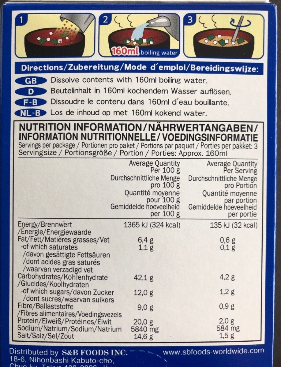 How many calories are in miso soup with tofu?