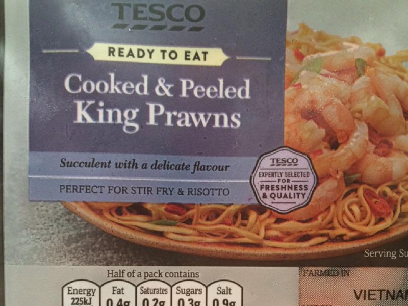 How many calories are in one king prawn?