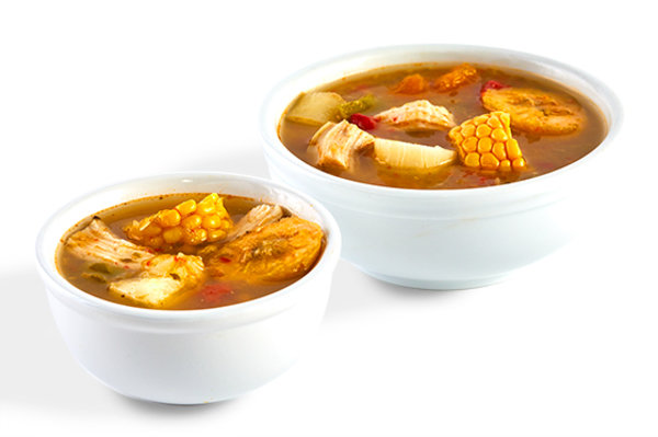 How many calories are in Pollo Tropical chicken soup?