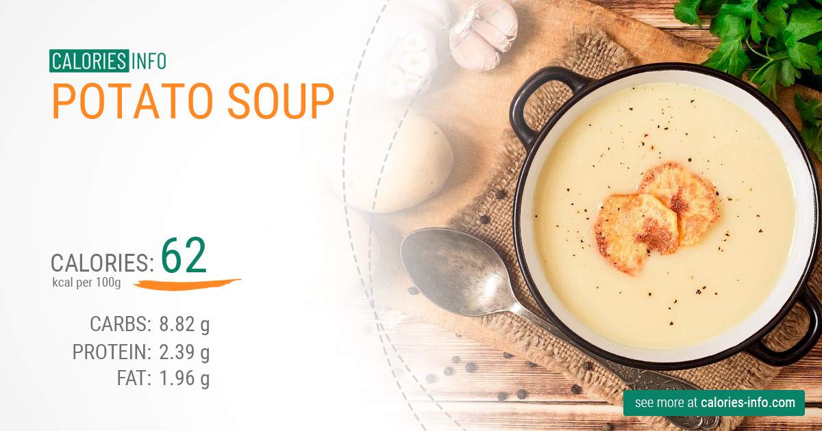 How many calories are in potato soup?