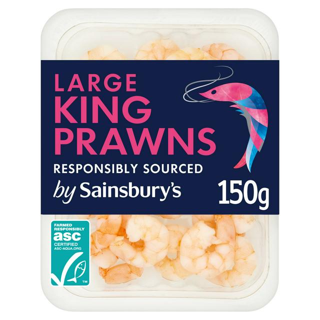 How many calories are in Sainsbury's boiled prawns?