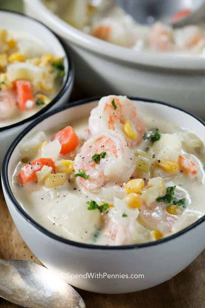 How many calories are in seafood cream soup?