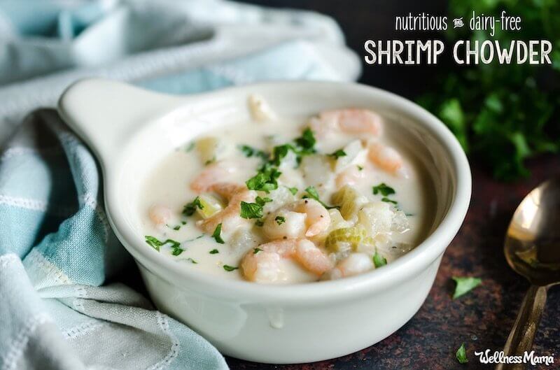 How many calories are in shrimp chowder?