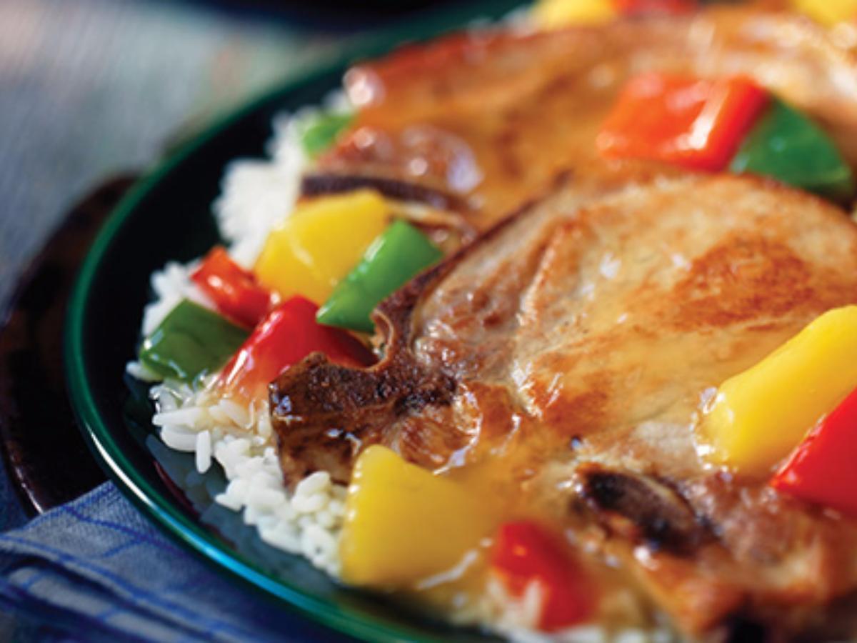 How many calories are in sweet and sour pork chops?
