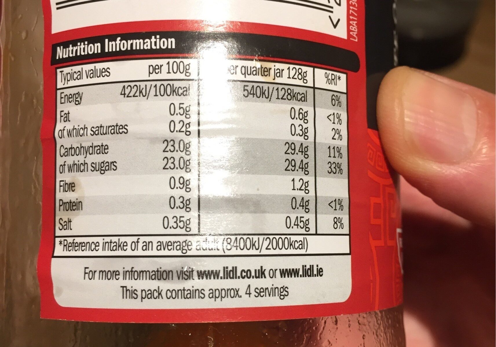 How many calories are in sweet and sour sauce?